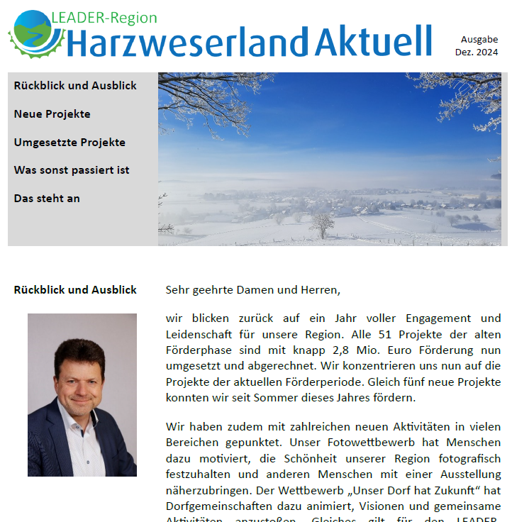 Neue Harzweserland Aktuell Ausgabe - LEADER-Region Harzweserland
